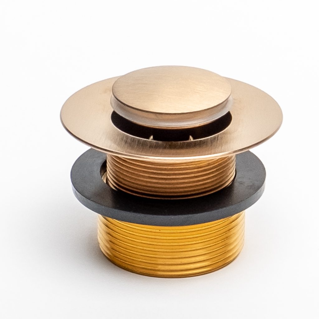 1-1/4 INCH FINE THREAD FLUSH TOE OPERATED BATHTUB DRAIN PLUG AND NO ...