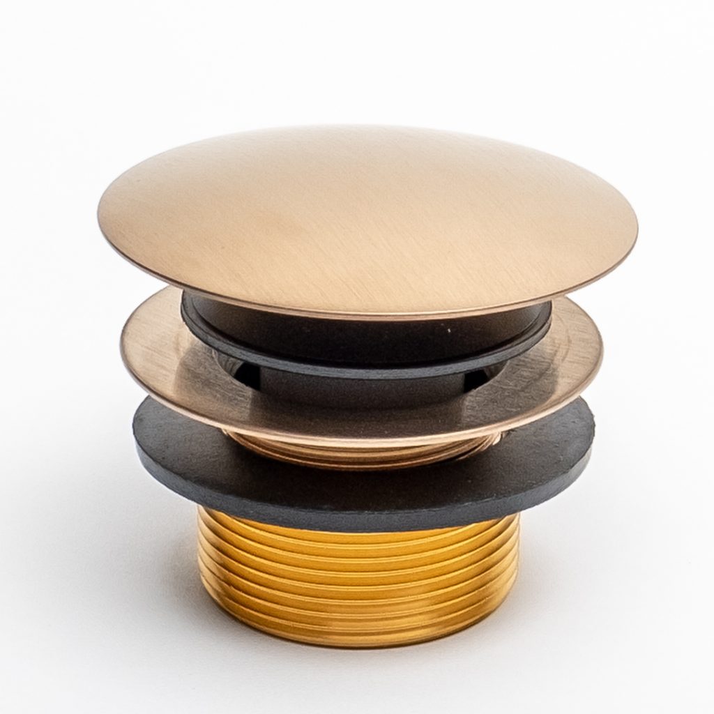 1-1/4 INCH FINE THREAD 3 INCH DOME TOE OPERATED BATHTUB DRAIN PLUG AND ...