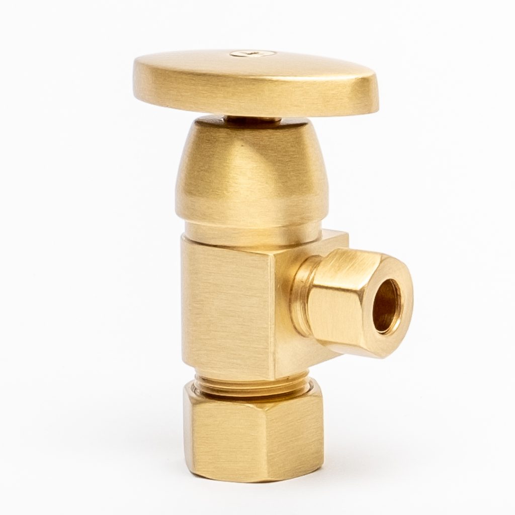 1/2 INCH NOM. COMPRESSION X 3/8 INCH O.D. COMPRESSION 1/4-TURN ANGLE ...