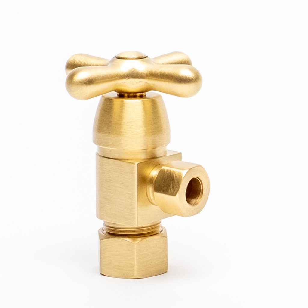 1/2 INCH NOM. COMPRESSION X 3/8 INCH O.D. COMPRESSION 1/4-TURN ANGLE ...