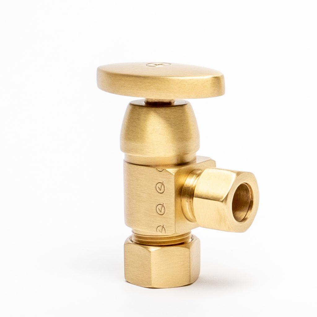 1/2 INCH NOM. COMPRESSION X 1/2 INCH O.D. COMPRESSION 1/4-TURN ANGLE ...