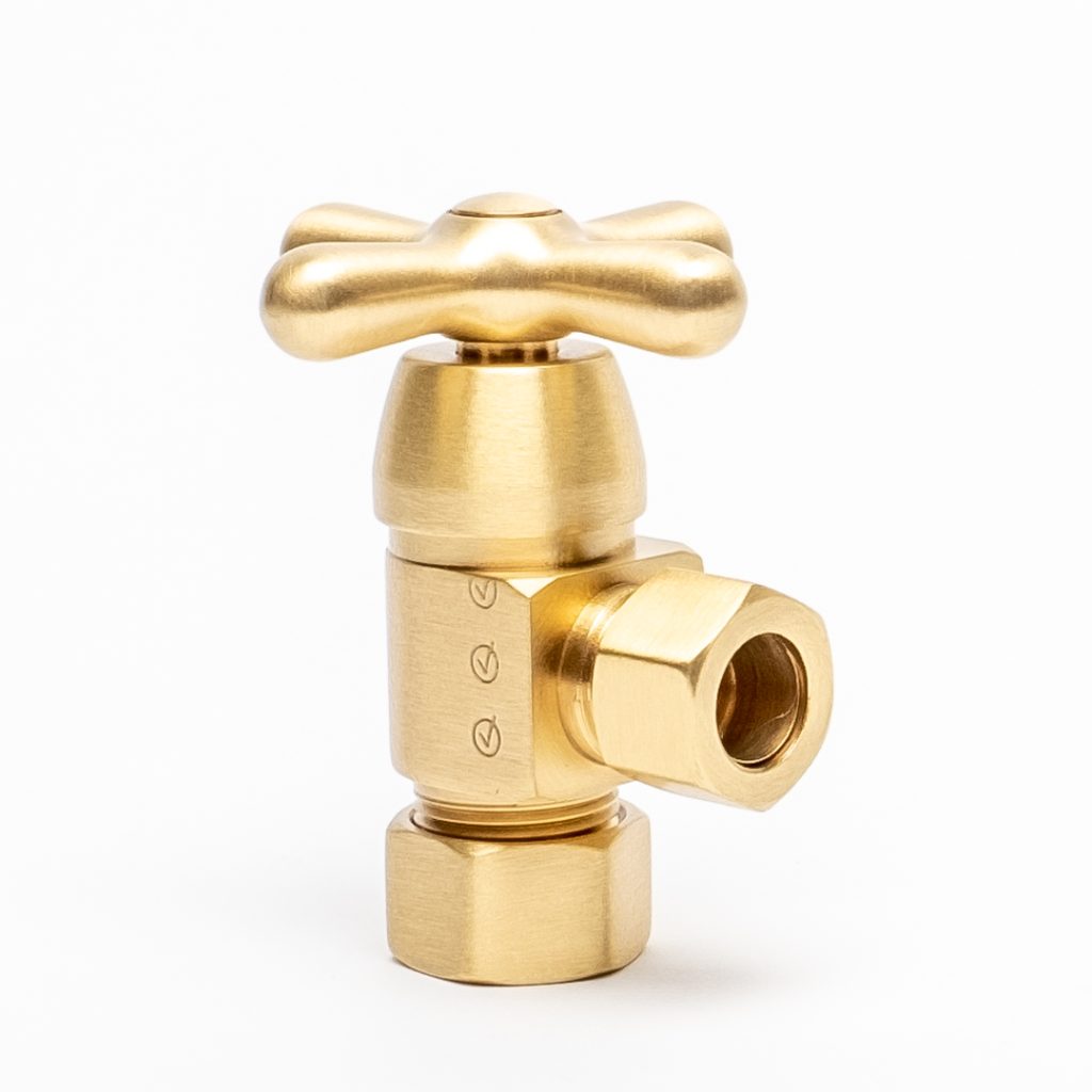 1/2 INCH NOM. COMPRESSION X 1/2 INCH O.D. COMPRESSION 1/4-TURN ANGLE ...