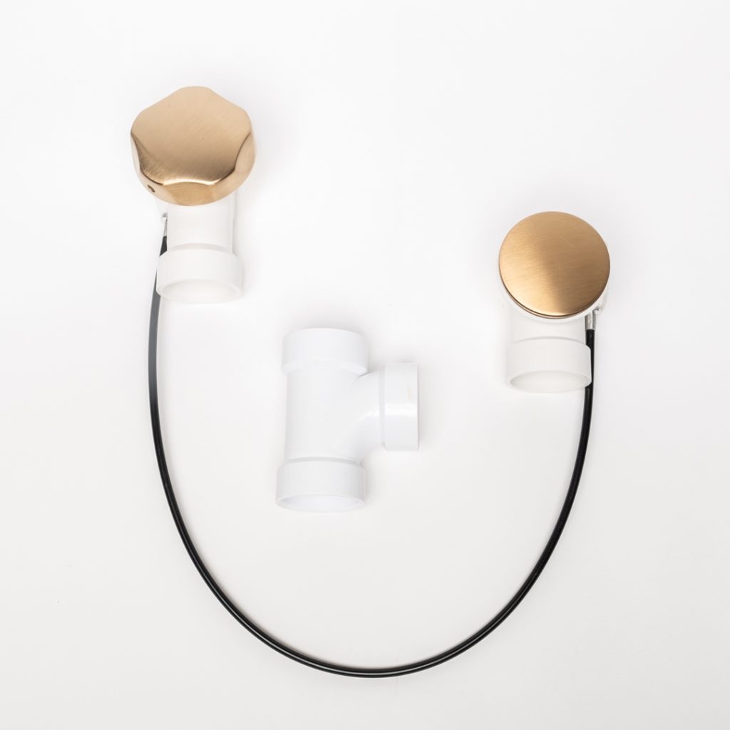 FITS 12-22 INCH PVC CABLE OPERATED BATHTUB WASTE AND OVERFLOW DRAIN ...