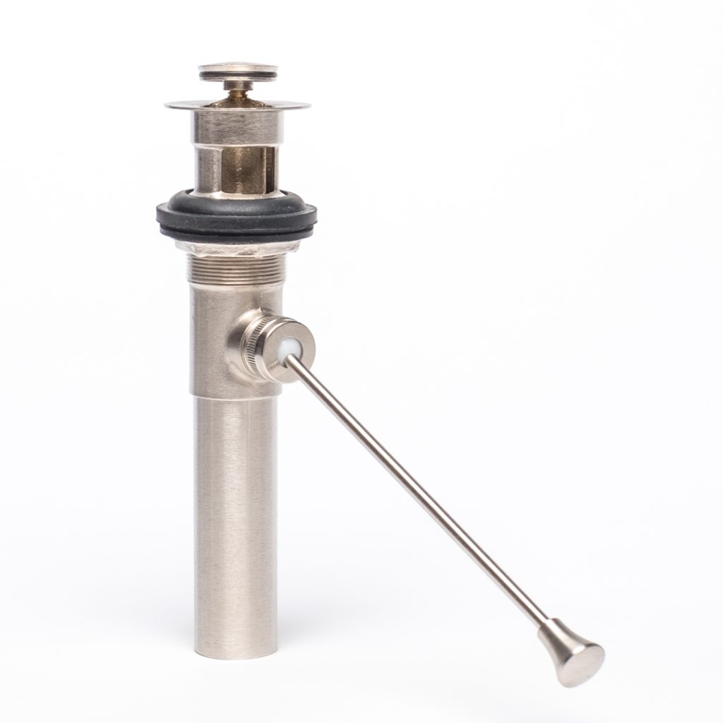 HAND OPERATED POP-UP LAVATORY DRAIN ASSEMBLY WITH OVERFLOW HOLES ...