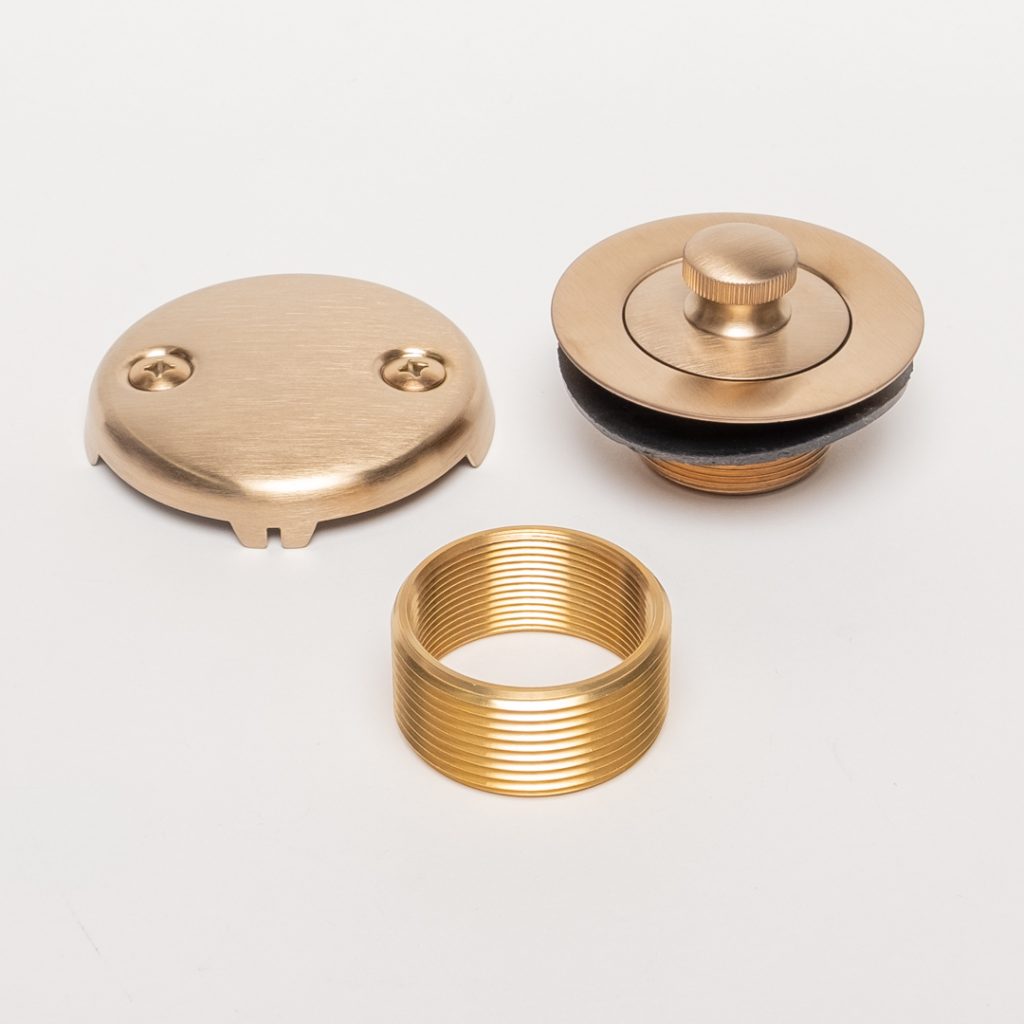 1-1/4 INCH FINE THREAD LIFT & TURN BATHTUB DRAIN PLUG AND 2-HOLE ...